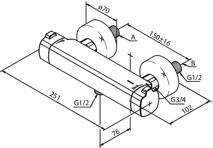 Pine Kromi Thermixa 700 Suihkutermostaatti [https://damixa.fi]